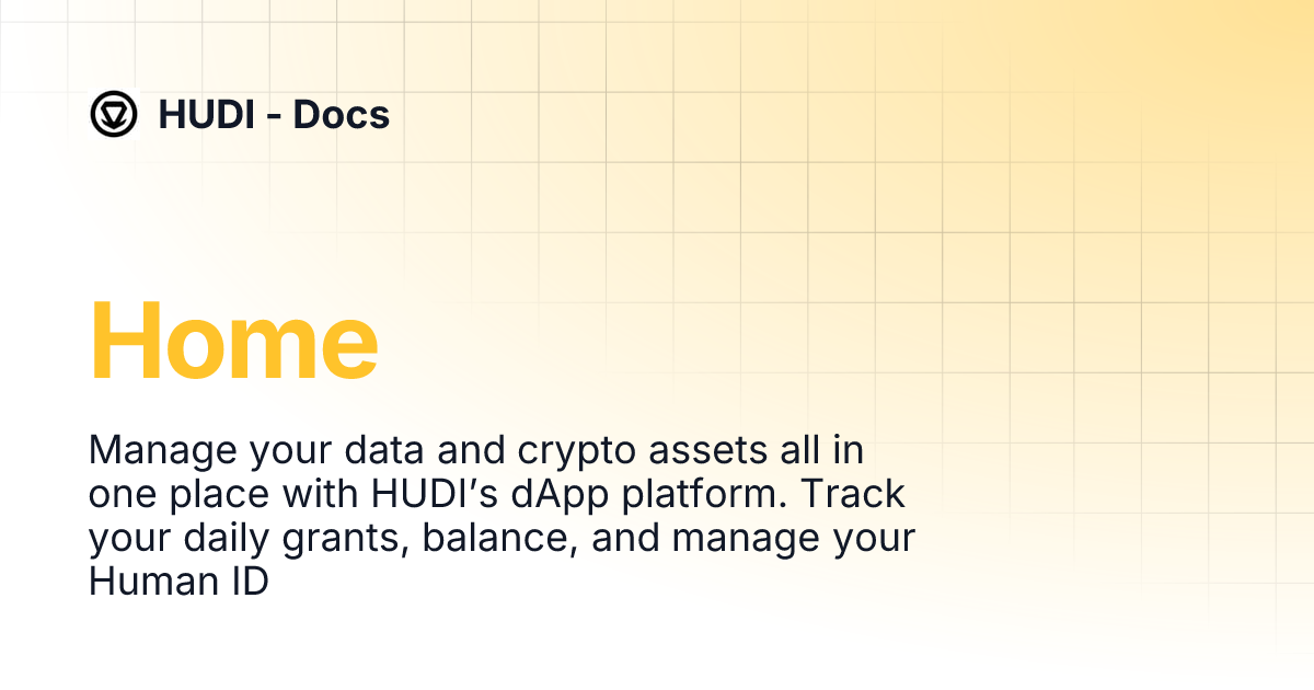 Home | HUDI - Docs